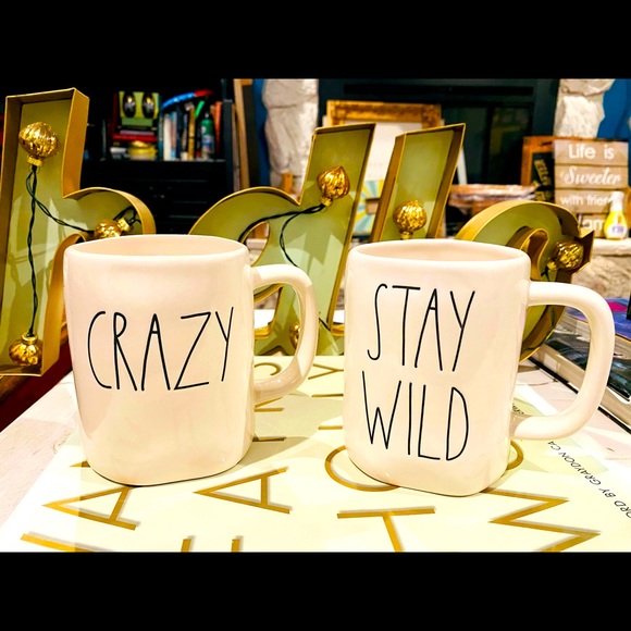Rae Dunn | Other | Rae Dunn Crazy Stay Wild Coffee Mugs | Poshmark